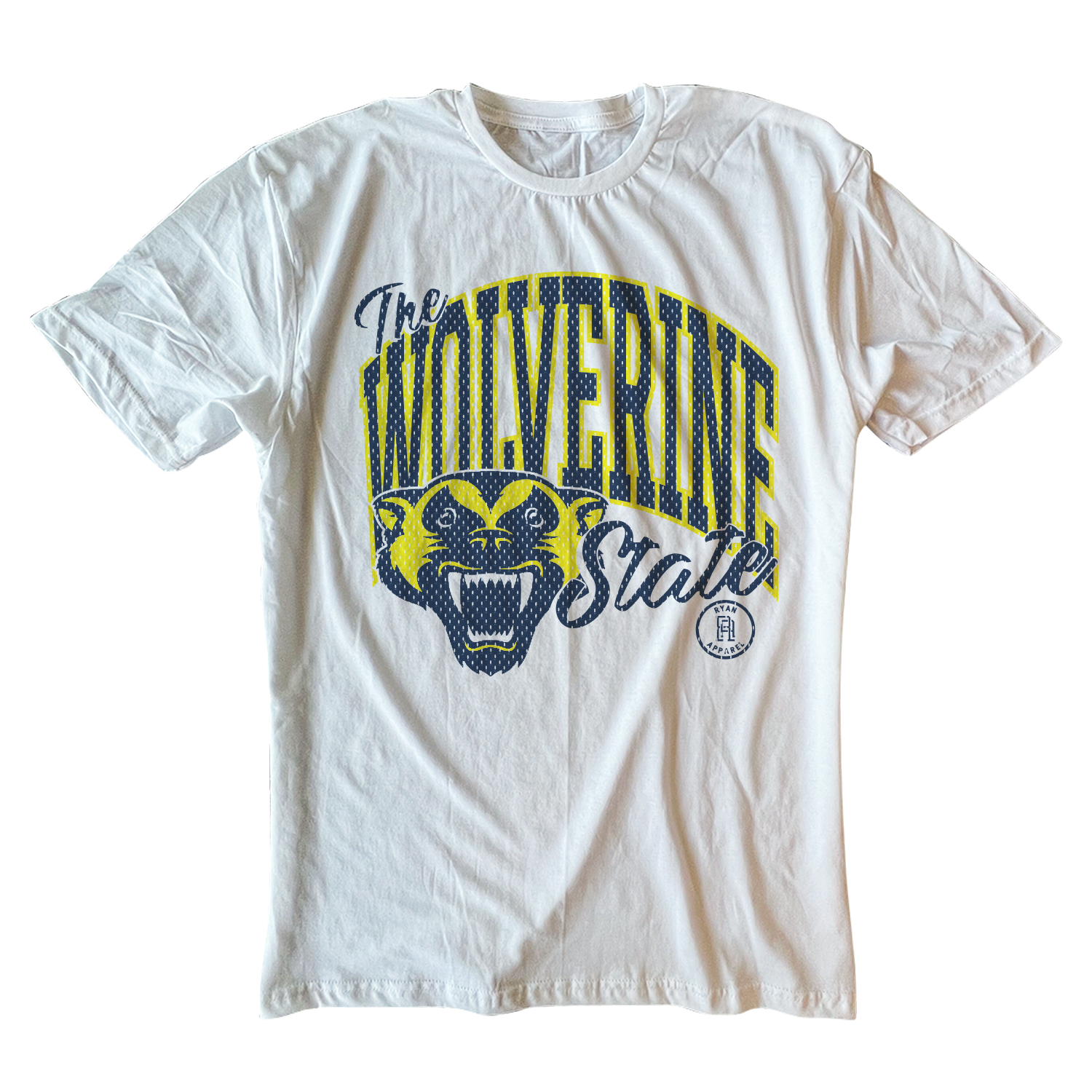 The Wolverine State - White Tee – Ryan Apparel Merch